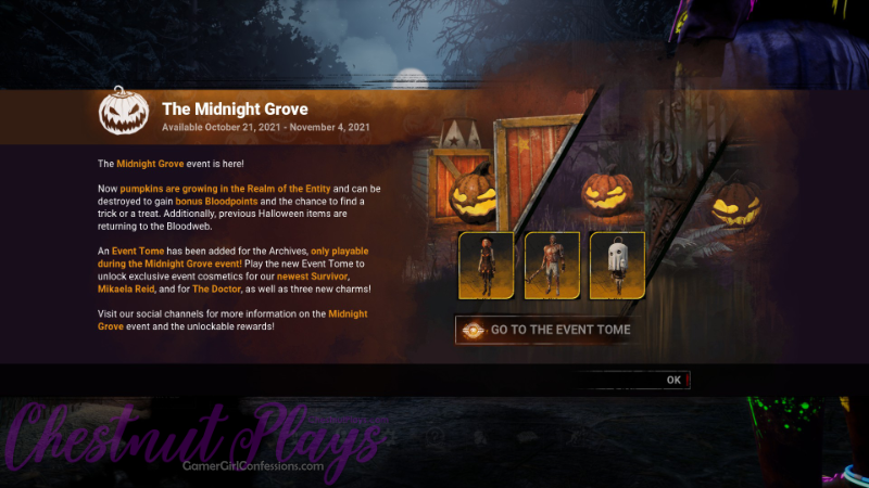 2021 Midnight Grove DBD Event: Completed - Gamer Girl Confessions